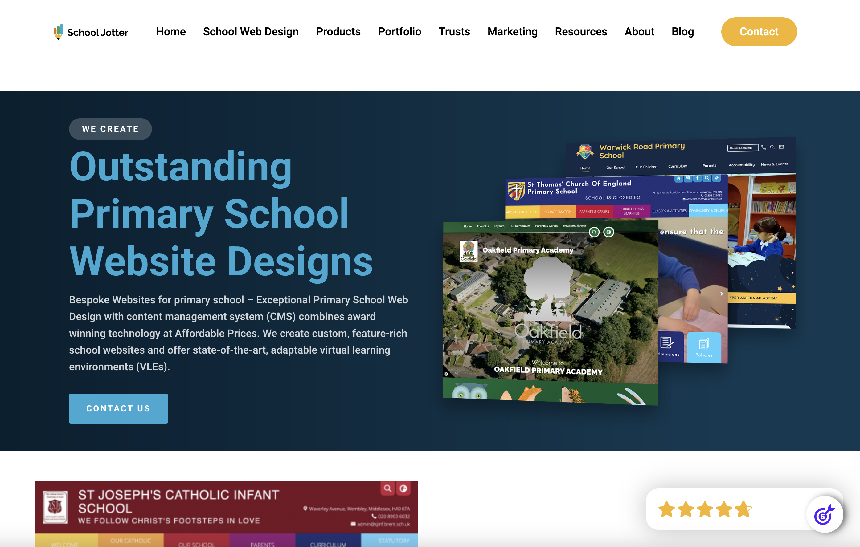 Experts in Primary School Web Design with CMS - School Jotter